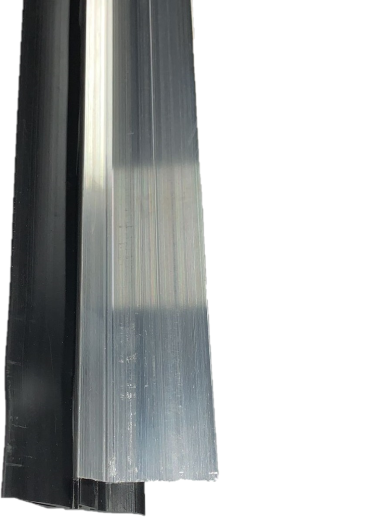Commercial Weatherstripping (Mill Aluminum Black Vinyl) - Dornett